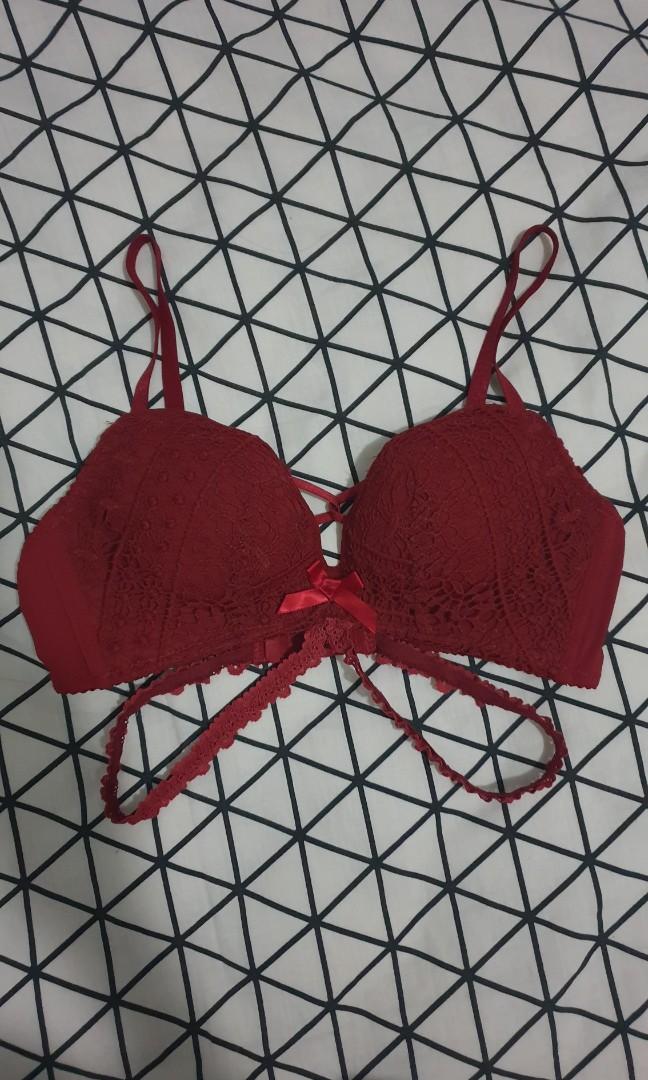 (32) Sexy Red Push-up Bra, Women's Fashion, Undergarments & Loungewear ...
