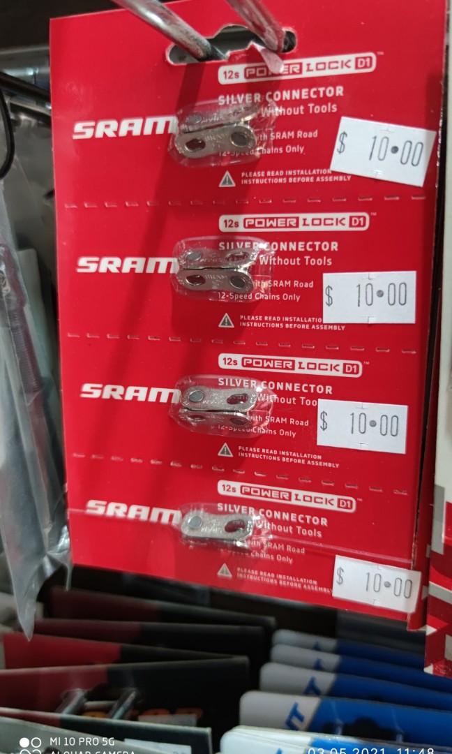 Sram Eagle 12 Speed Chain SRAM AXS PowerLock Chain Connector (12-Speed Road Bike Chain Link) - 2 ...