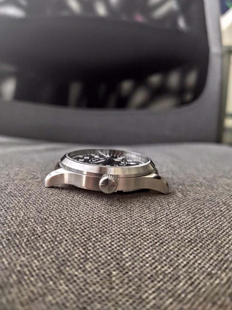 heat blued hands! Tisell type B flieger, pilot watch, Miyota 90s5 ...