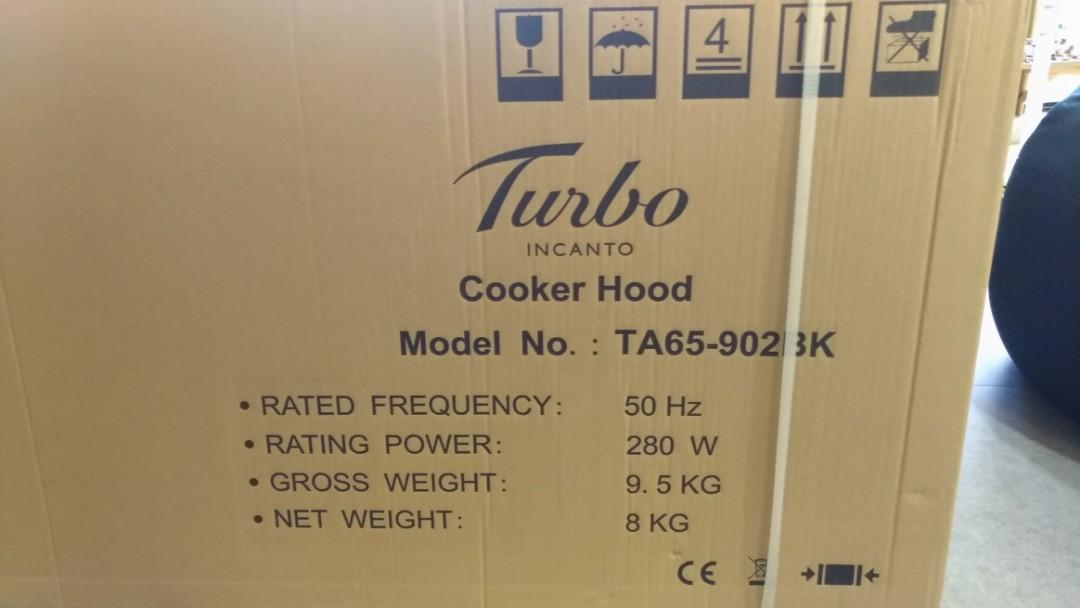 Turbo Incanto Cooker hood TA65-902BK, TV & Home Appliances, Kitchen ...