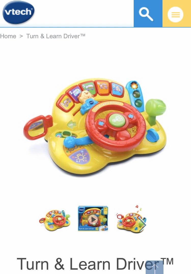 Vtech turn & learn driver, Babies & Kids, Infant Playtime on Carousell