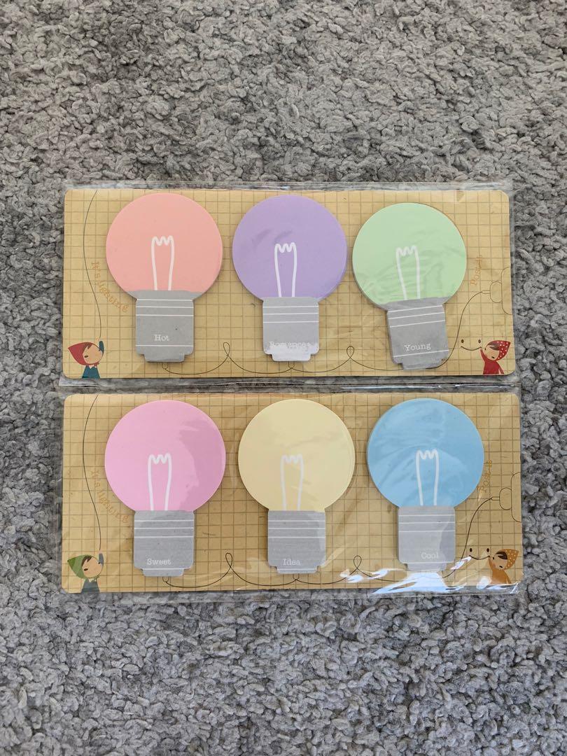 Assorted Lightbulb Post-It, Hobbies & Toys, Stationery & Craft ...
