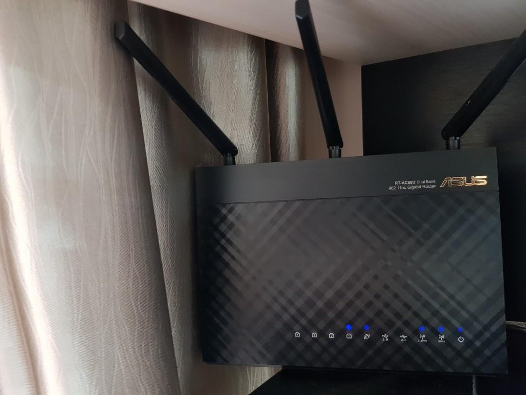 Asus RT-AC68U Router - AC1900 Dual Band WiFi Gaming Router,, Computers ...