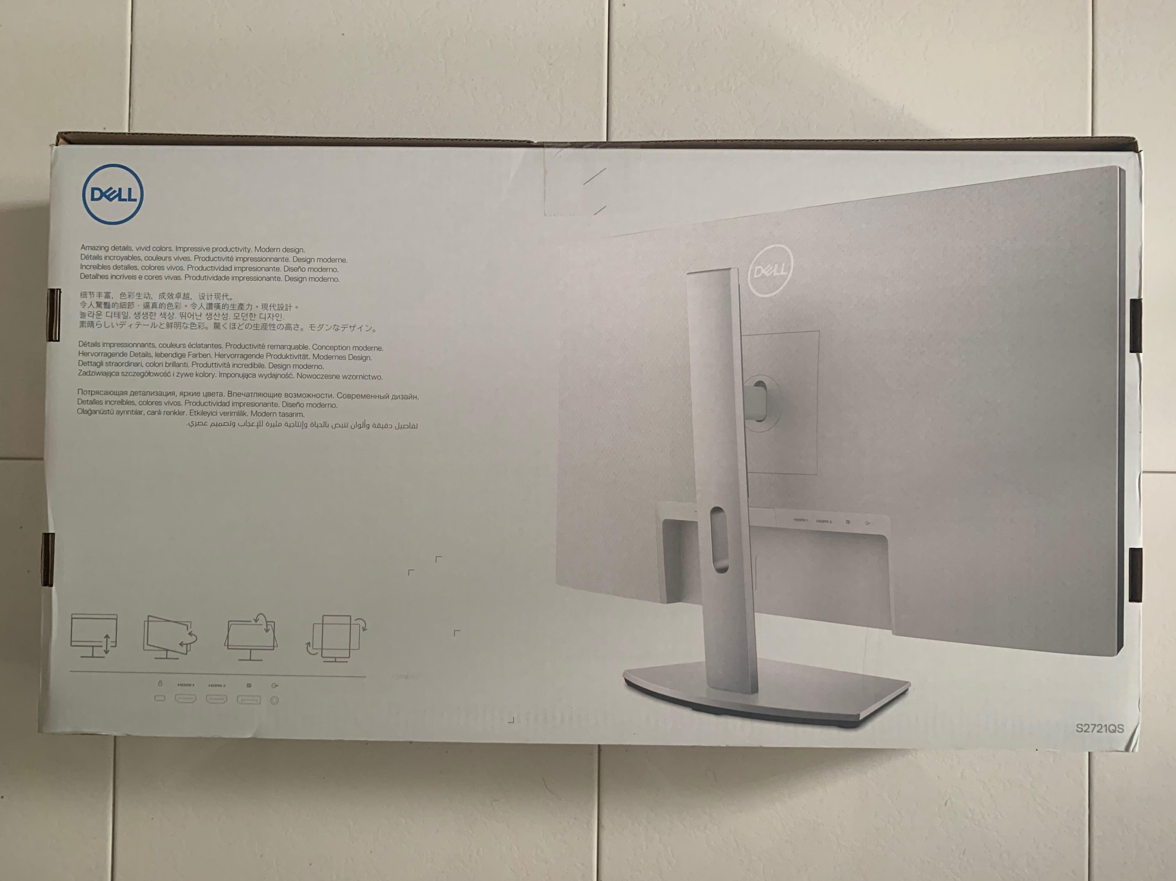 [Best Value 27'' 4K IPS Monitor] BNIB Dell S2721QS 4K UHD Monitor With ...