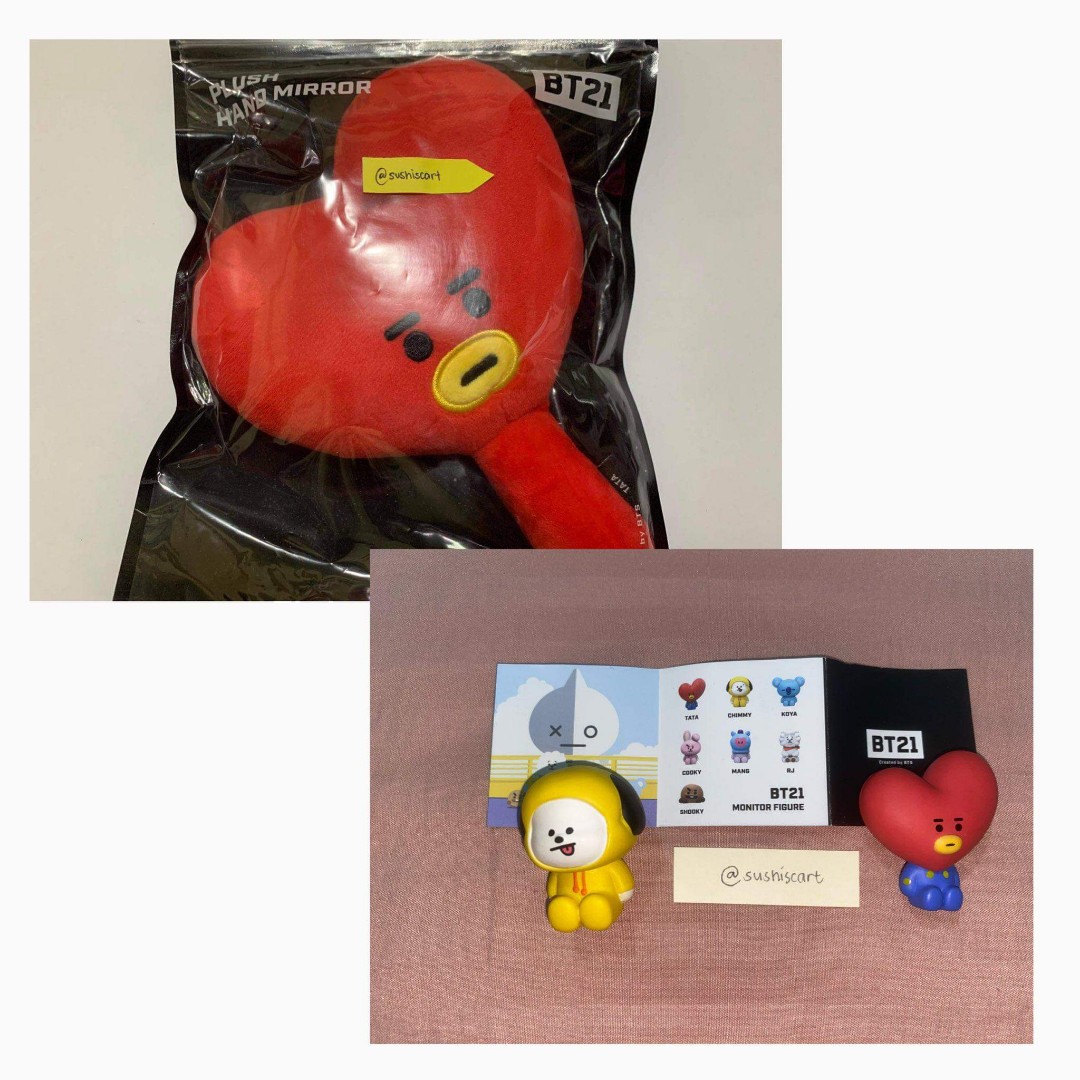 BT21 Monitor Figure Set (Chimmy and Tata) & Tata Hand Mirror, Hobbies & Toys, Memorabilia ...