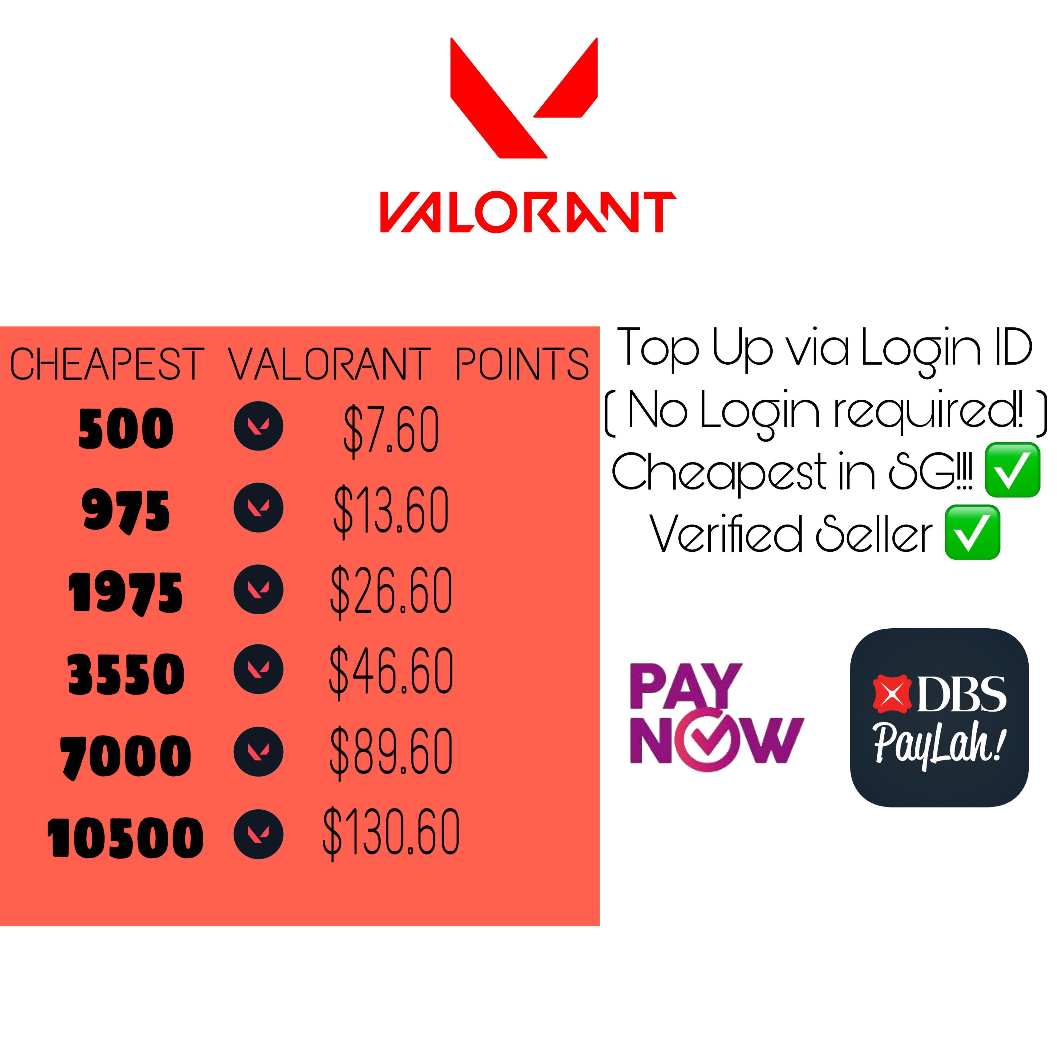 Cheapest Valorant Points in SG!, Video Gaming, Gaming Accessories, Game ... Cheapest Valorant Points in SG!, Video Gaming, Gaming Accessories, Game ...