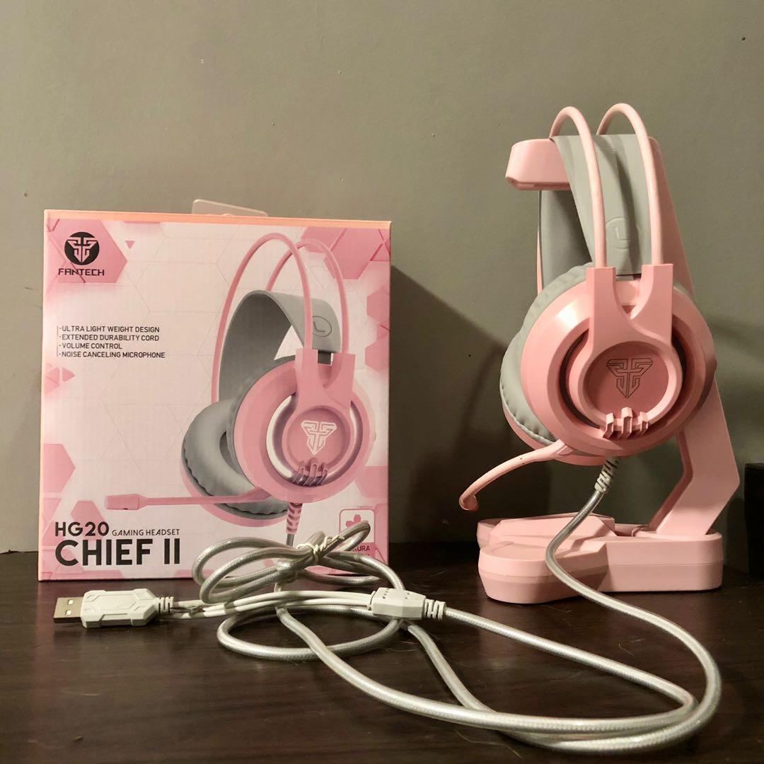 Fantech Sakura Pink Headset ONLY (stand not included), Audio ...