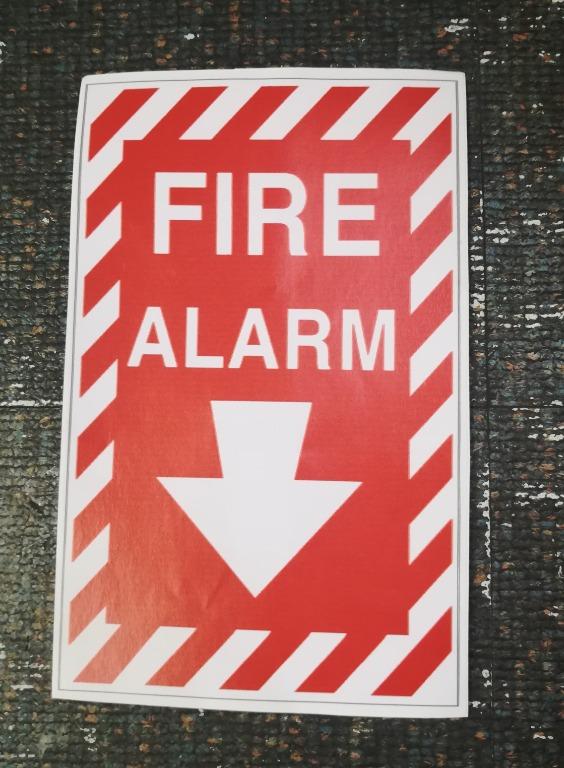 Fire Alarm Symbol Sign Sticker, Commercial & Industrial, Industrial ...