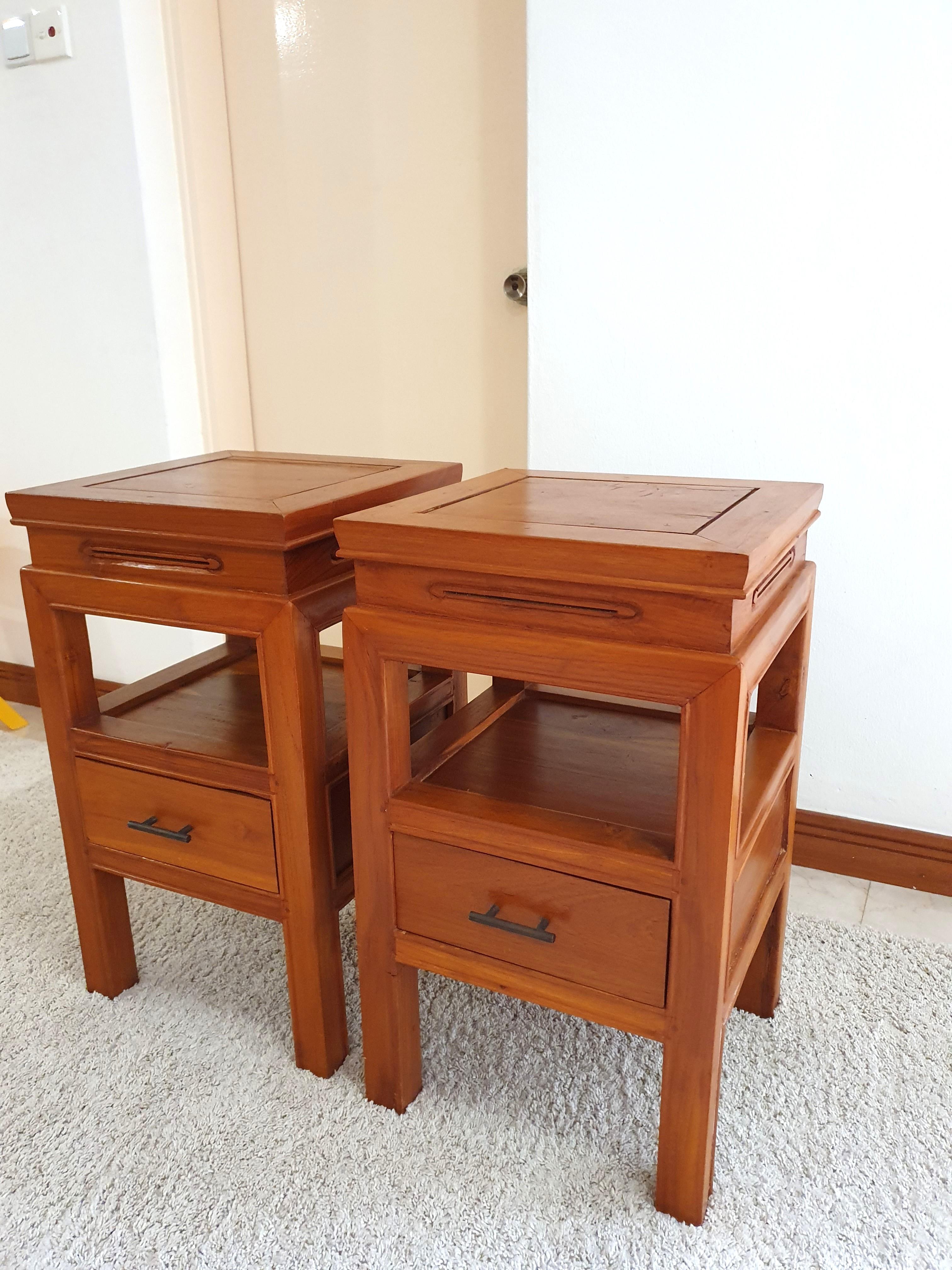 John Erdos Teakwood bedside Table, Furniture & Home Living, Furniture ...