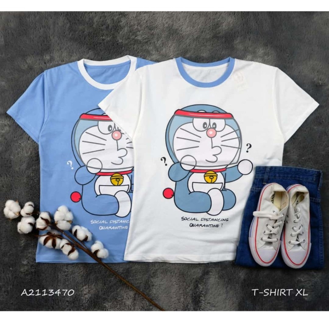 baju doraemon putih