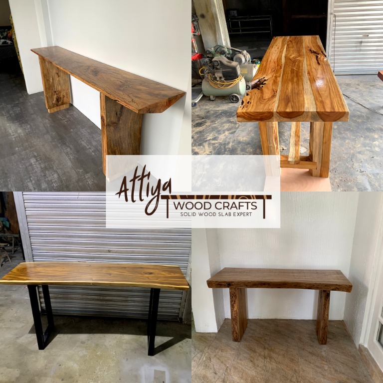 Live Edge Console Table Mango/Acacia (Prices Vary), Furniture & Home ...