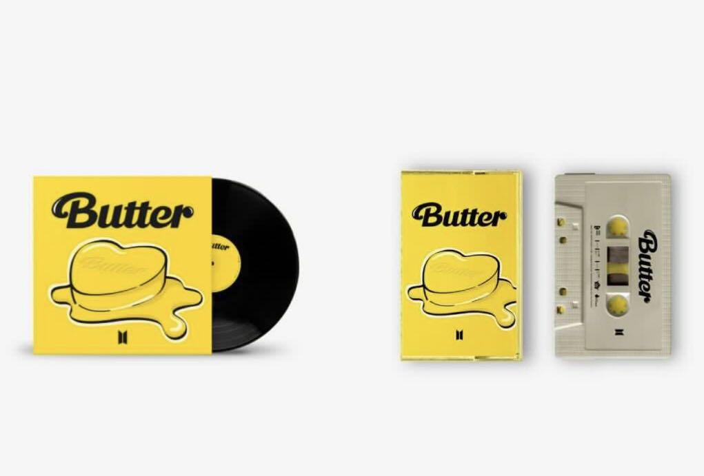[MY GO] BTS BUTTER VINYL AND CASSETTE, Hobbies & Toys, Collectibles ...