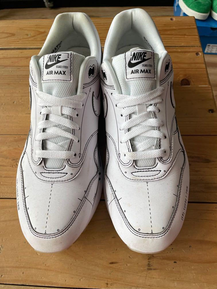 Nike Air Max 1 - Tinker Schematic (no box), Men's Fashion, Footwear ...