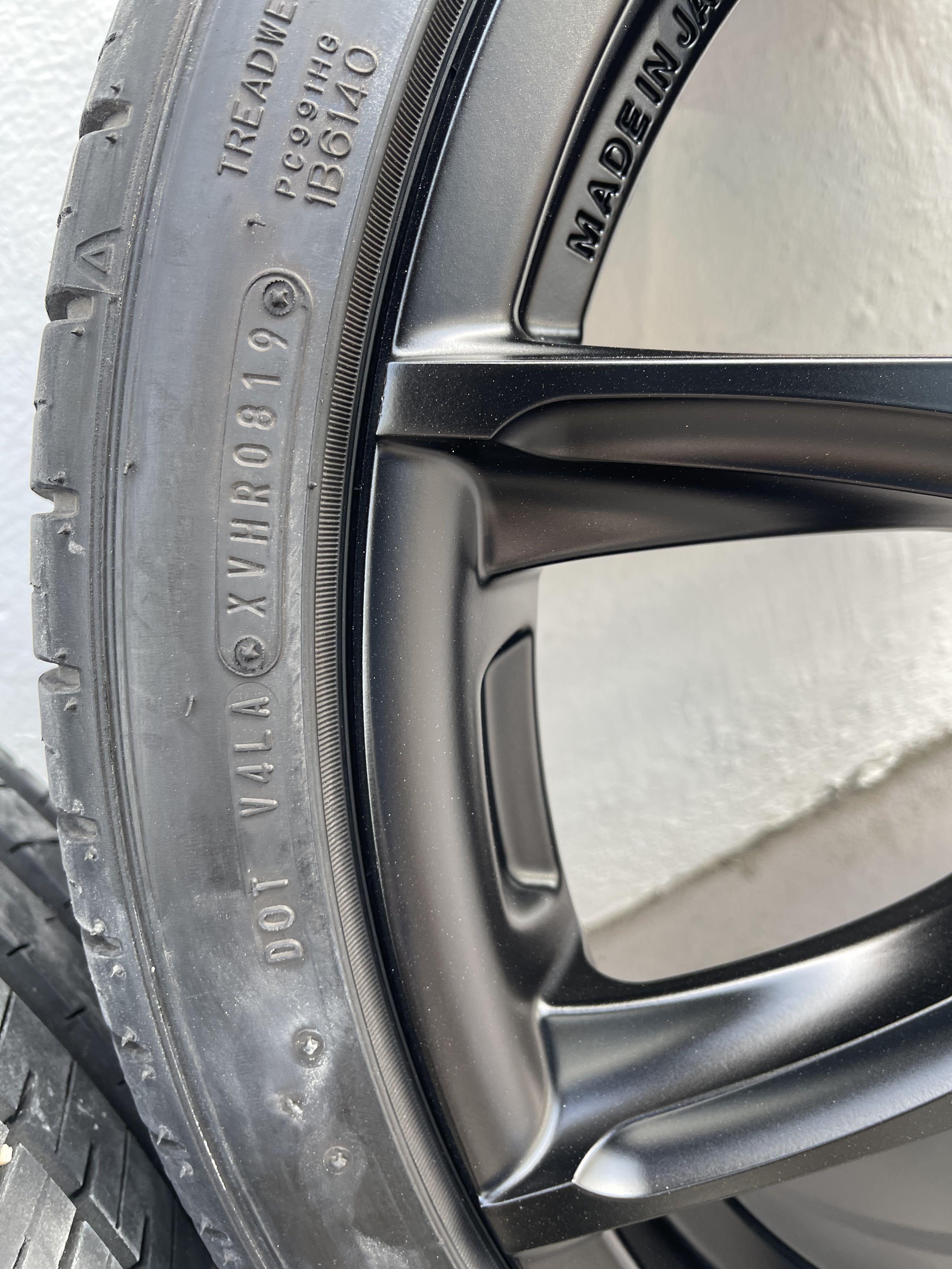 Original Japan Sport Rim Rays Versus 20” with Tyre, Car Accessories ...