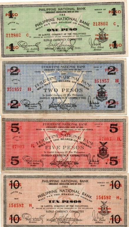 PHILIPPINE Guerrilla Money National Bank ILOILO Banknotes Collection ...