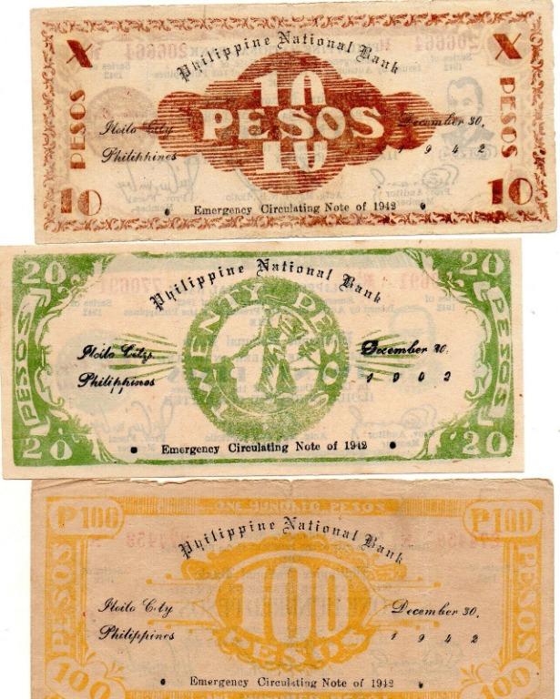 PHILIPPINE Guerrilla Money National Bank ILOILO Banknotes Collection ...