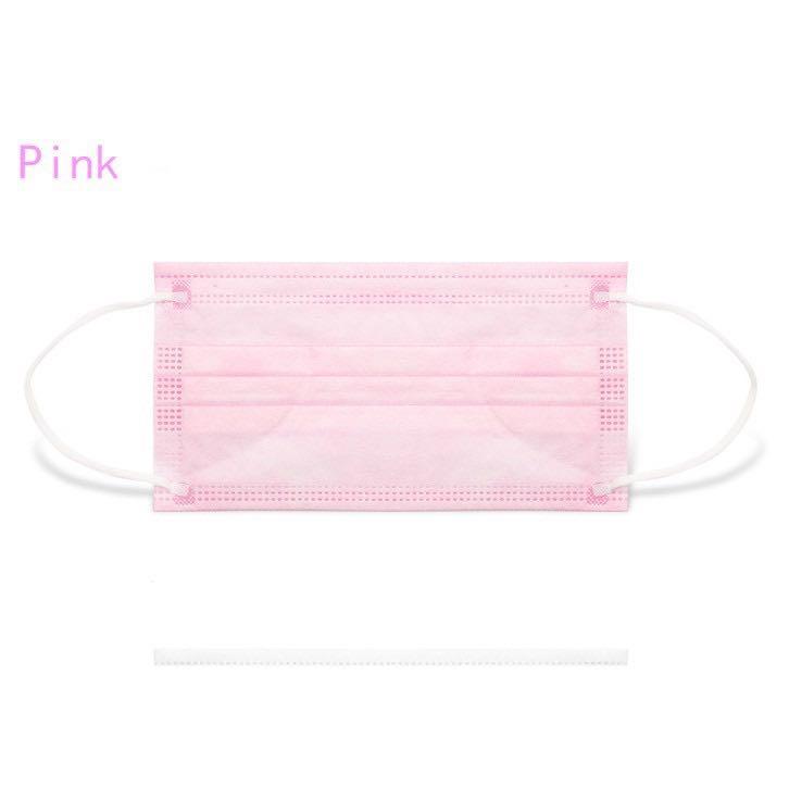 PINK disposable face masks (50 Pcs), Everything Else on Carousell