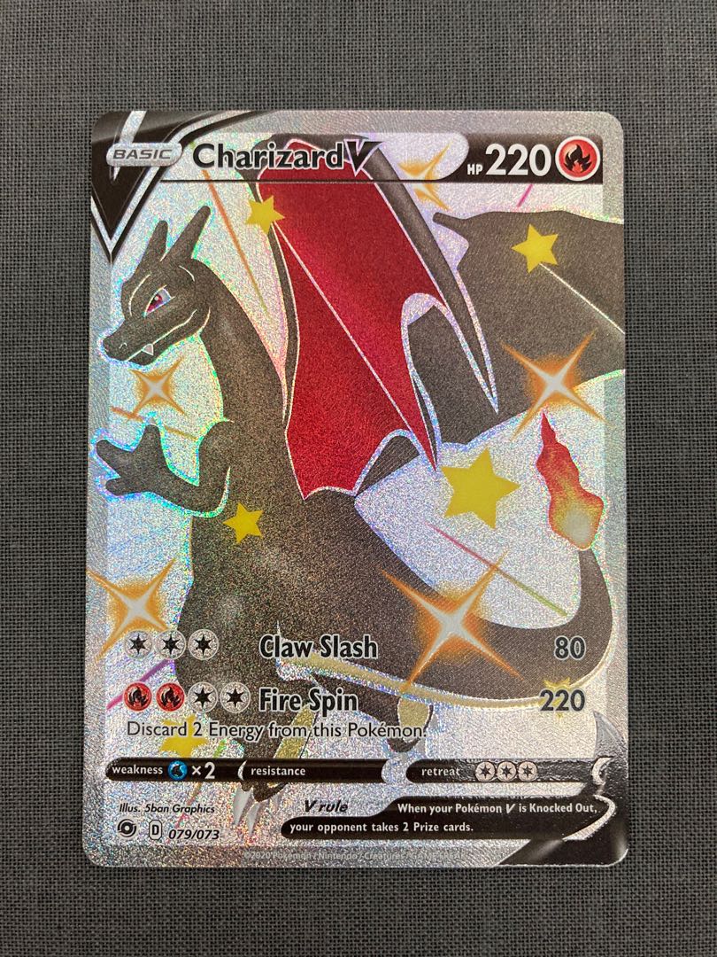 Shiny Charizard V Champion's Path 079/073 Full Art Secret Rare Card ...