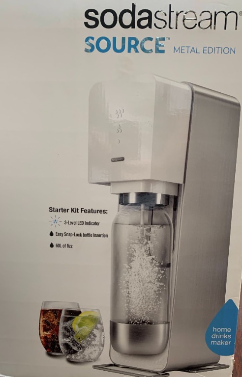 Sodastream Source Metal Edition White, TV & Home Appliances, Kitchen ...