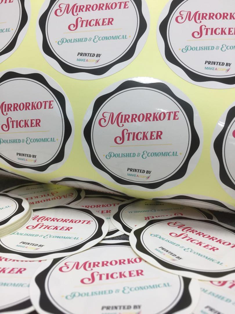 Mirrorkote/Simili Sticker/Label Printing - Wide Sticker Material Range ...