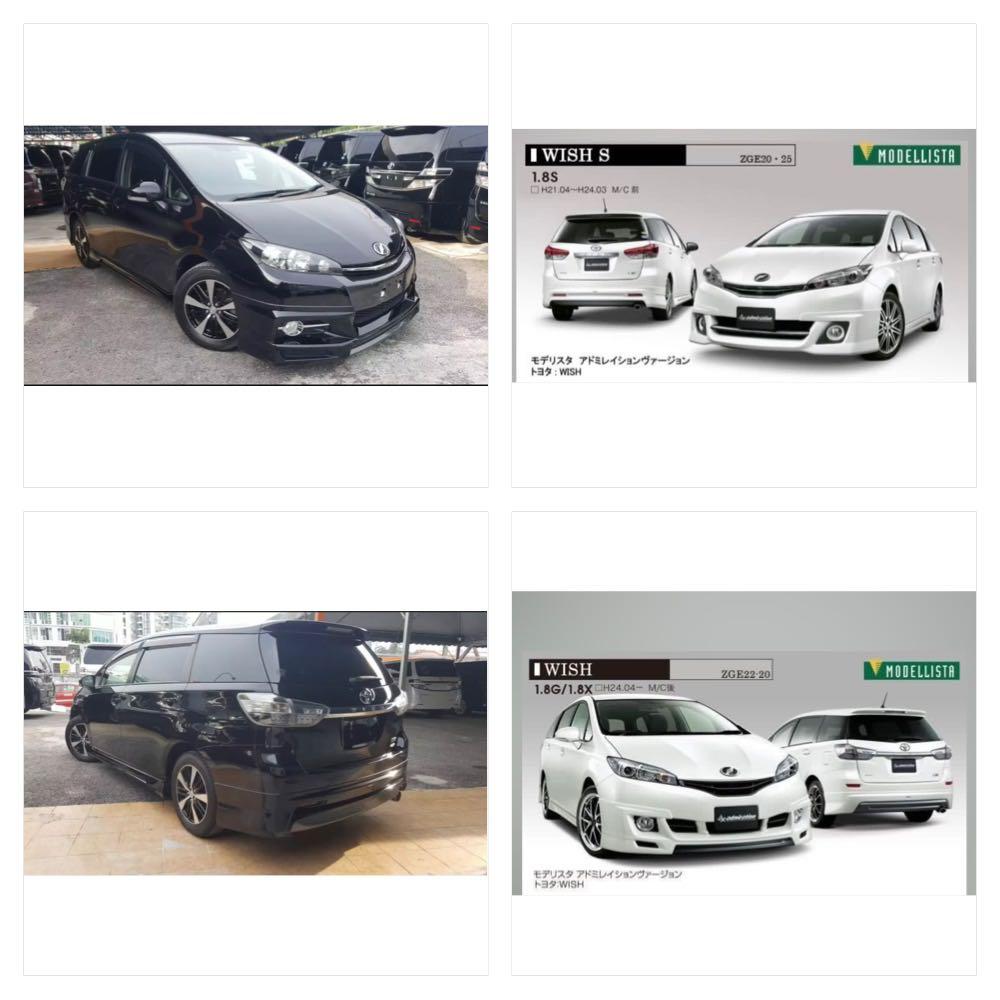Toyota Wish 2003-2008 & 2009-2016 bodykit, Car Accessories on Carousell