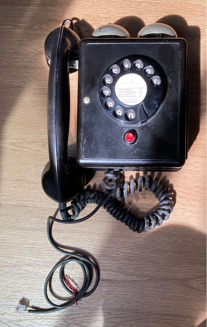 (Useable) Vintage Rotary Dial Wall Mounted Bakelite Phone and Works ...