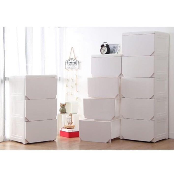 White Storage Cabinet Drawers, Furniture & Home Living, Furniture ...