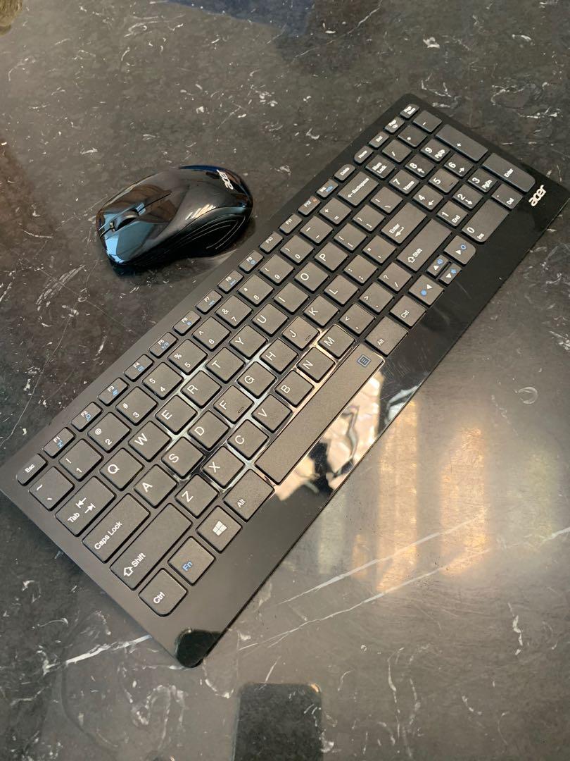 Acer wireless keyboard and mouse set, Computers & Tech, Parts & Accessories, Computer Keyboard ...