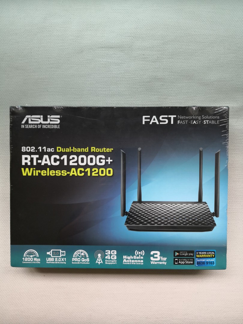 asus dual band router RT-AC1200G+ (brand new), Computers & Tech, Parts ...