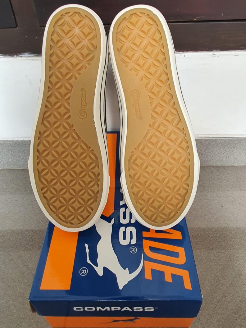 Sepatu Compass Retrograde High Black White, Fesyen Pria, Sepatu ...