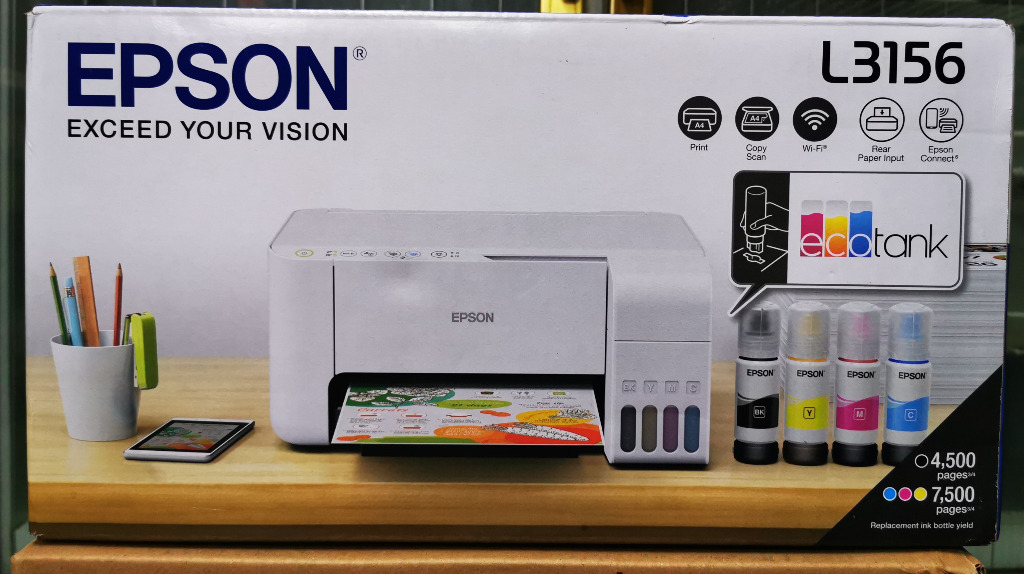 Epson L3156 3 In 1 Wifi Ink Tank Color Printer, Computers & Tech, Parts ...