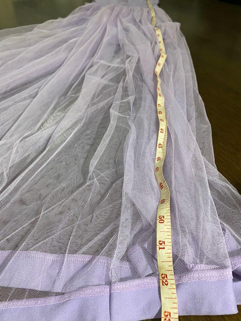 Form fitting mini skirt dress with long tulle, Women's Fashion, Dresses ...