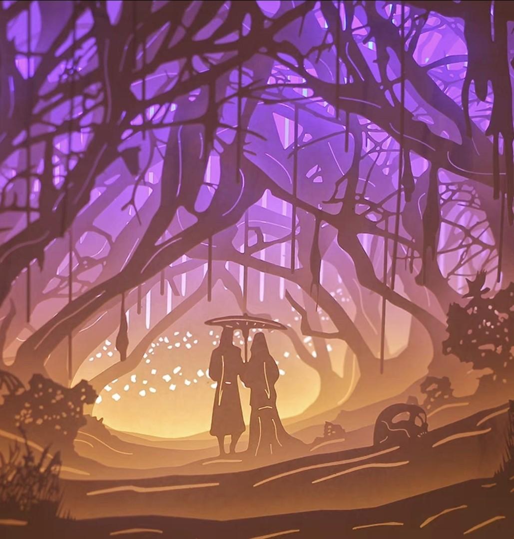 [INSTOCK] TGCF Papercut Frame Light box Heaven Official's Blessing Tian ...