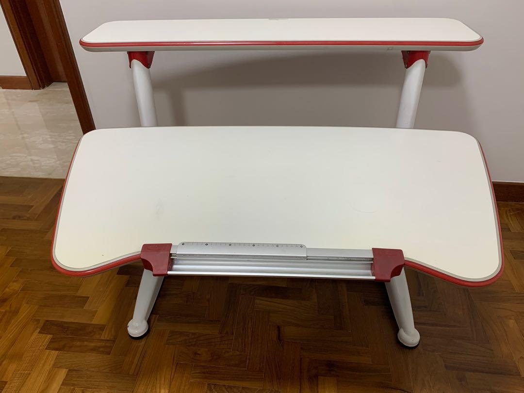 Hydraulic adjustable study table, Furniture & Home Living, Furniture ...