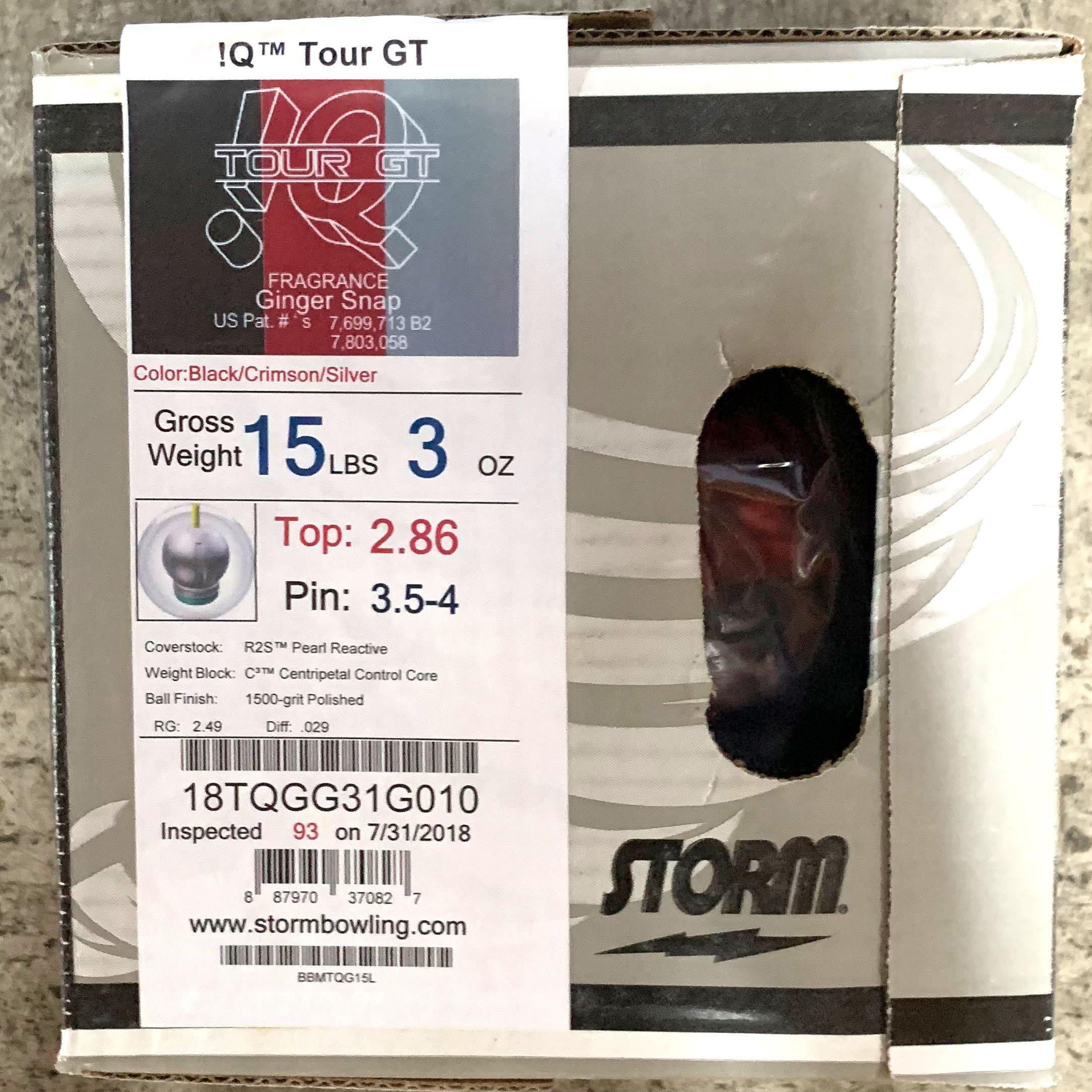 Storm IQ Tour GT Bowling Ball, Sports Equipment, Sports & Games ...