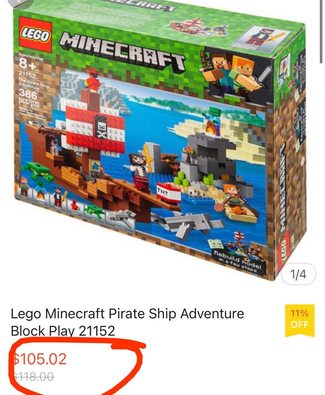 LEGO Minecraft 21152, Hobbies & Toys, Toys & Games, Bricks & Figurines ...