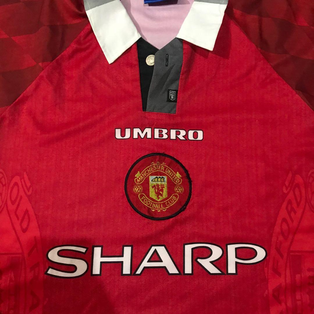 Manchester United 1996 Home Kit (football shirt), Men's Fashion ...