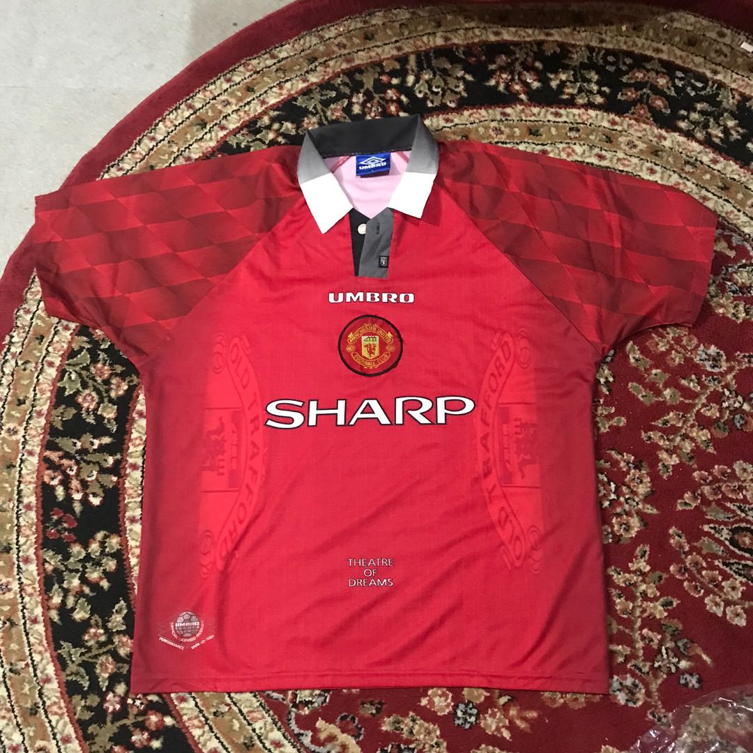 Manchester United 1996 Home Kit (football shirt), Men's Fashion ...