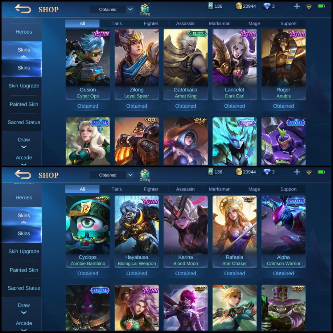 Mobile Legends Account (** Guison Legend x Chou S.T.U.N **), Video ...