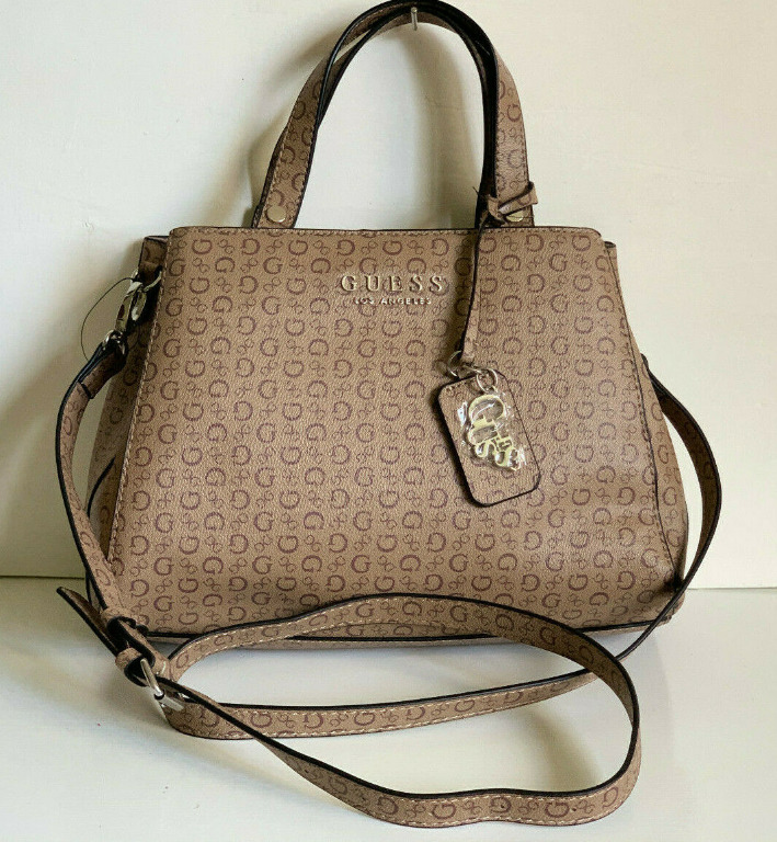 NEW! GUESS ROWE COLLECTION MOCHA BROWN CONVERTIBLE SATCHEL CROSSBODY ...