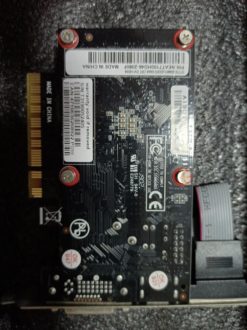 Palit GeForce GT 710 ddr3 2G GPU, Computers & Tech, Parts & Accessories ...