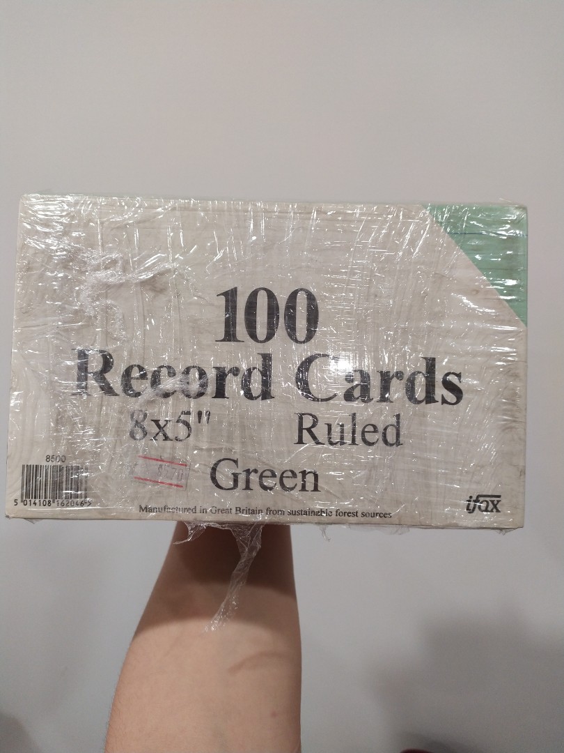 Paper Cards Record Cards Flashcards Note taking Lines, Hobbies & Toys ...