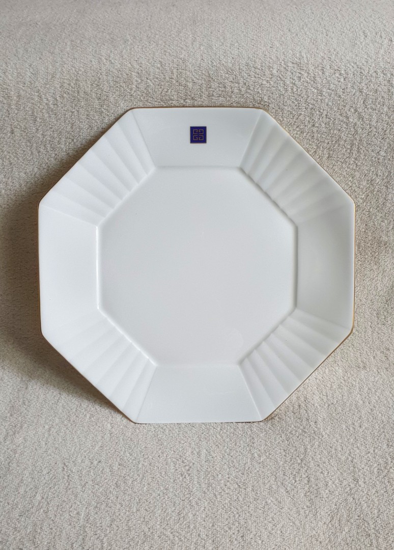 Rare Givenchy White Octagon Dinner Plate 1pc, Furniture & Home Living ...