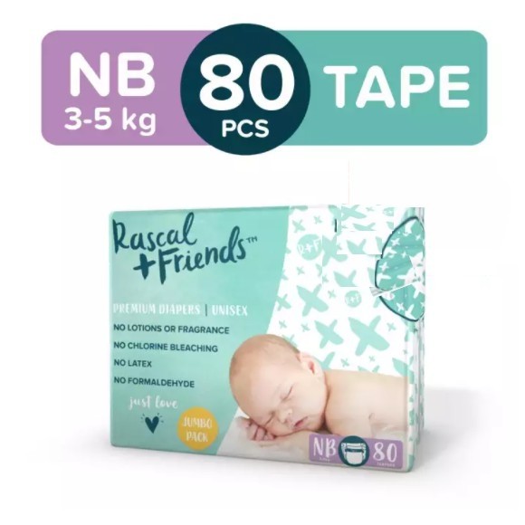 Rascal + Friends Newborn Diapers (1 unpacked pack & 1 loose pack ...