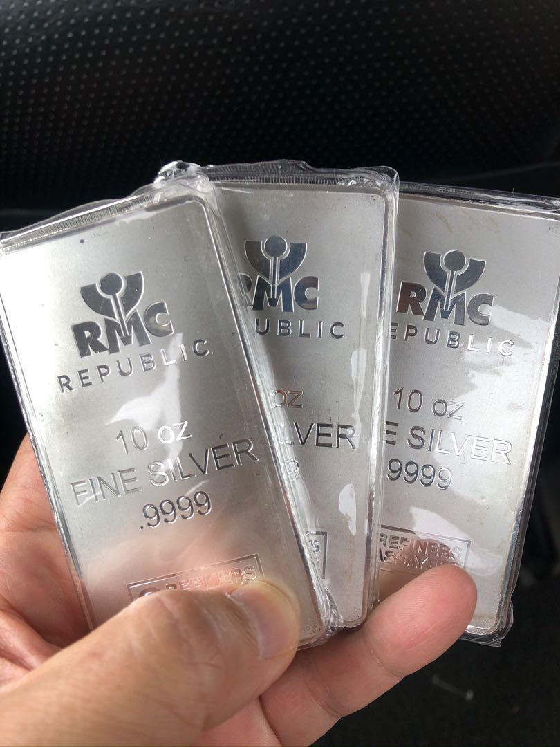 RMC Republic 10oz Bullion Silver Bar, Hobbies & Toys, Memorabilia ...