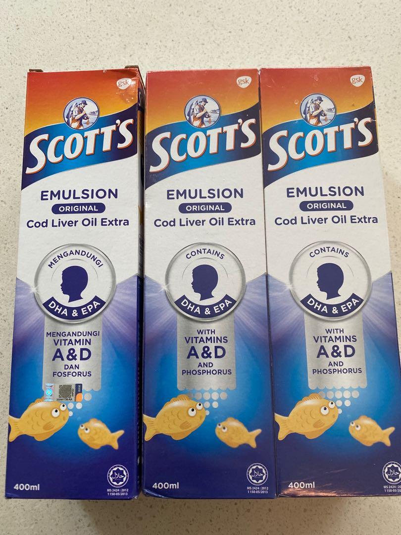 Scott Emulsion COD Liver Oil Extra - Original, Babies & Kids, Nursing ...