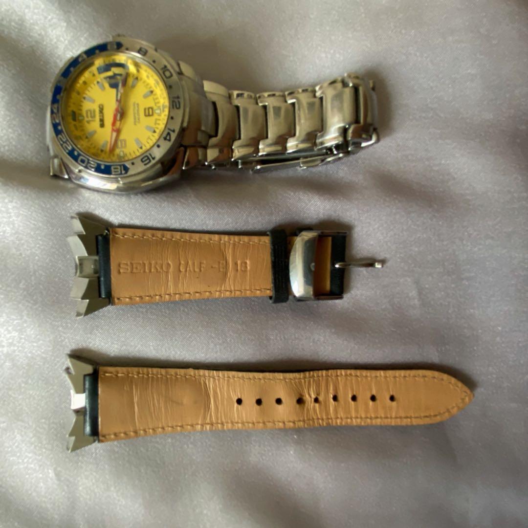 Seiko GMT Yellow Dial Perpetual Calendar Man Watch, Hobbies & Toys ...