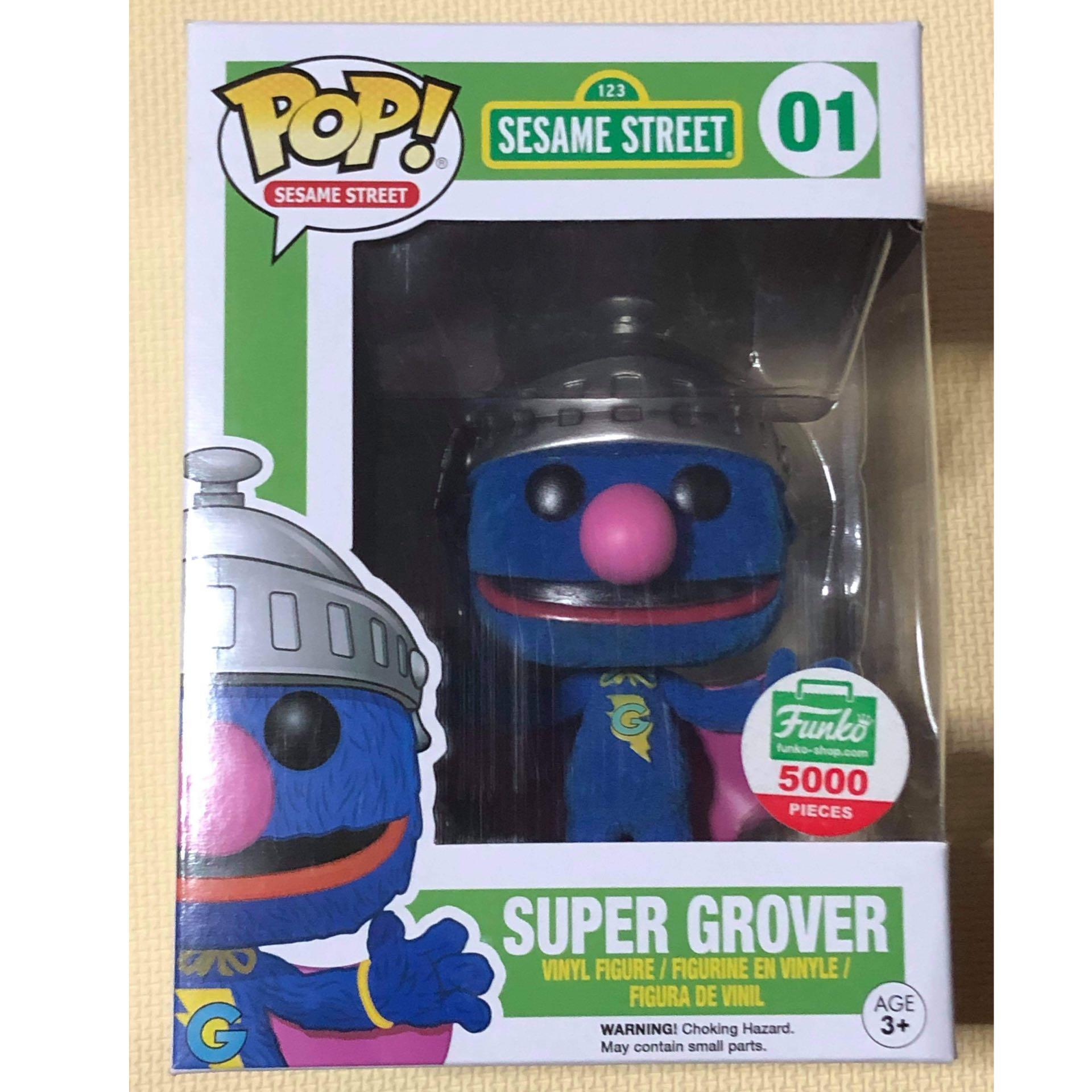 Sesame Street Funko Pop - Super Grover (Flocked) #01, Hobbies & Toys ...