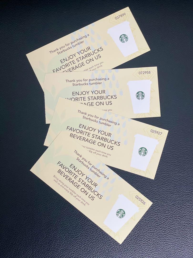 Starbucks Beverage Voucher, Tickets & Vouchers, Vouchers on Carousell