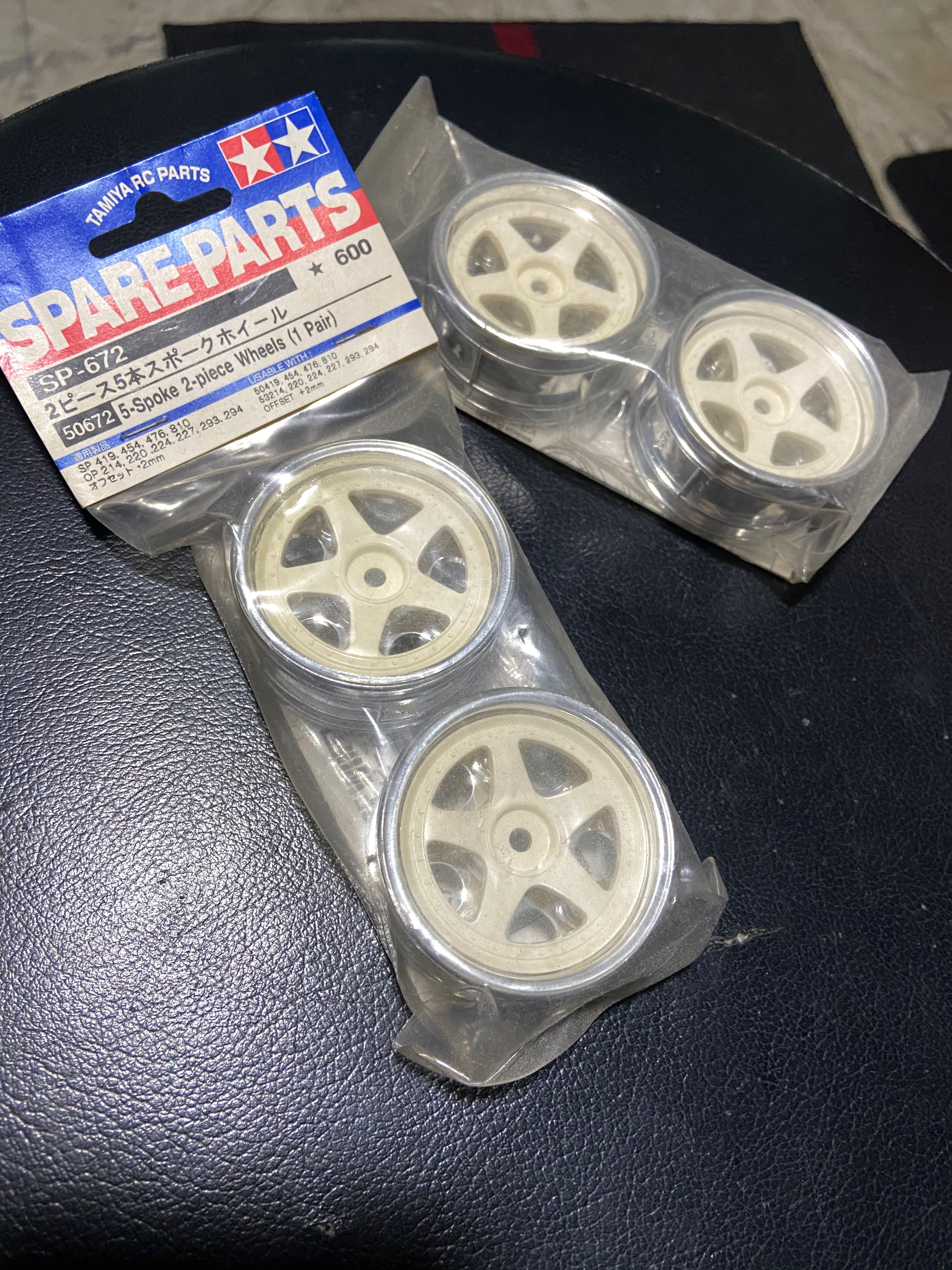 Tamiya 5 spoke 2-piece wheels, Hobbies & Toys, Toys & Games on Carousell